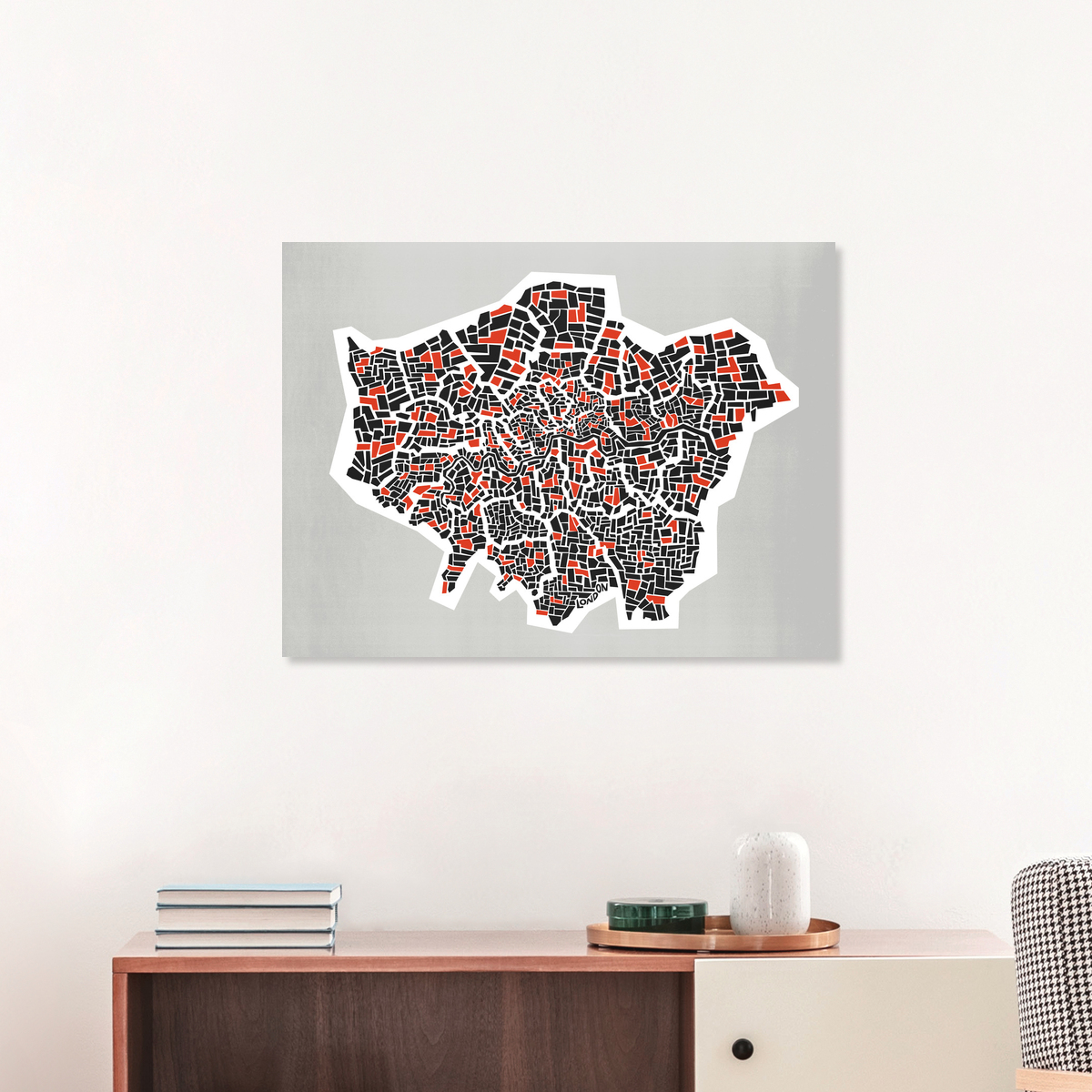 Fox And Velvet - 'Abstract London Borough Map' | Photocircle.net