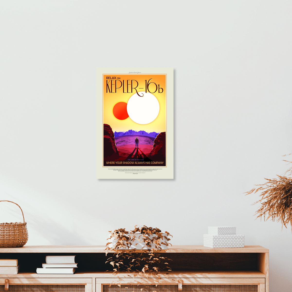 Nasa Visions wall art - 'Relax on Kepler-16b, where your shadow always ...