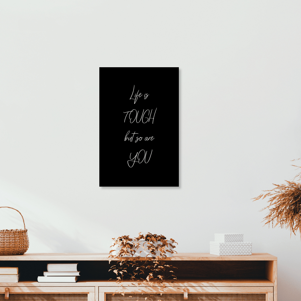 Typo Art Poster - 'Life is tough but so are you' | Photocircle.net