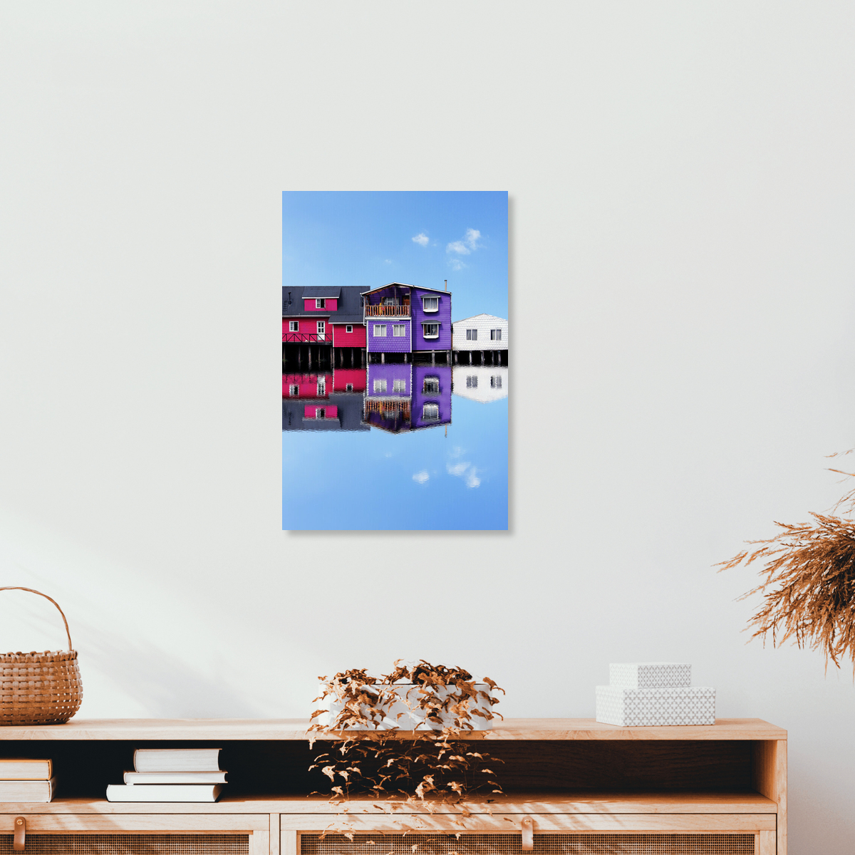 'Stilt houses on the edge of a lake' – Discover the wall art by Pascal ...