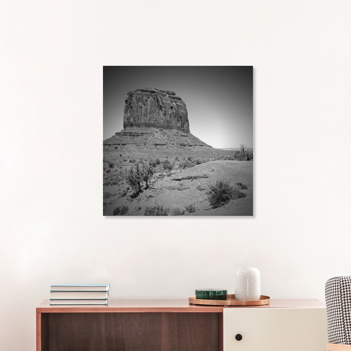 Melanie Viola - 'MONUMENT VALLEY Merrick Butte black&' | Photocircle.net