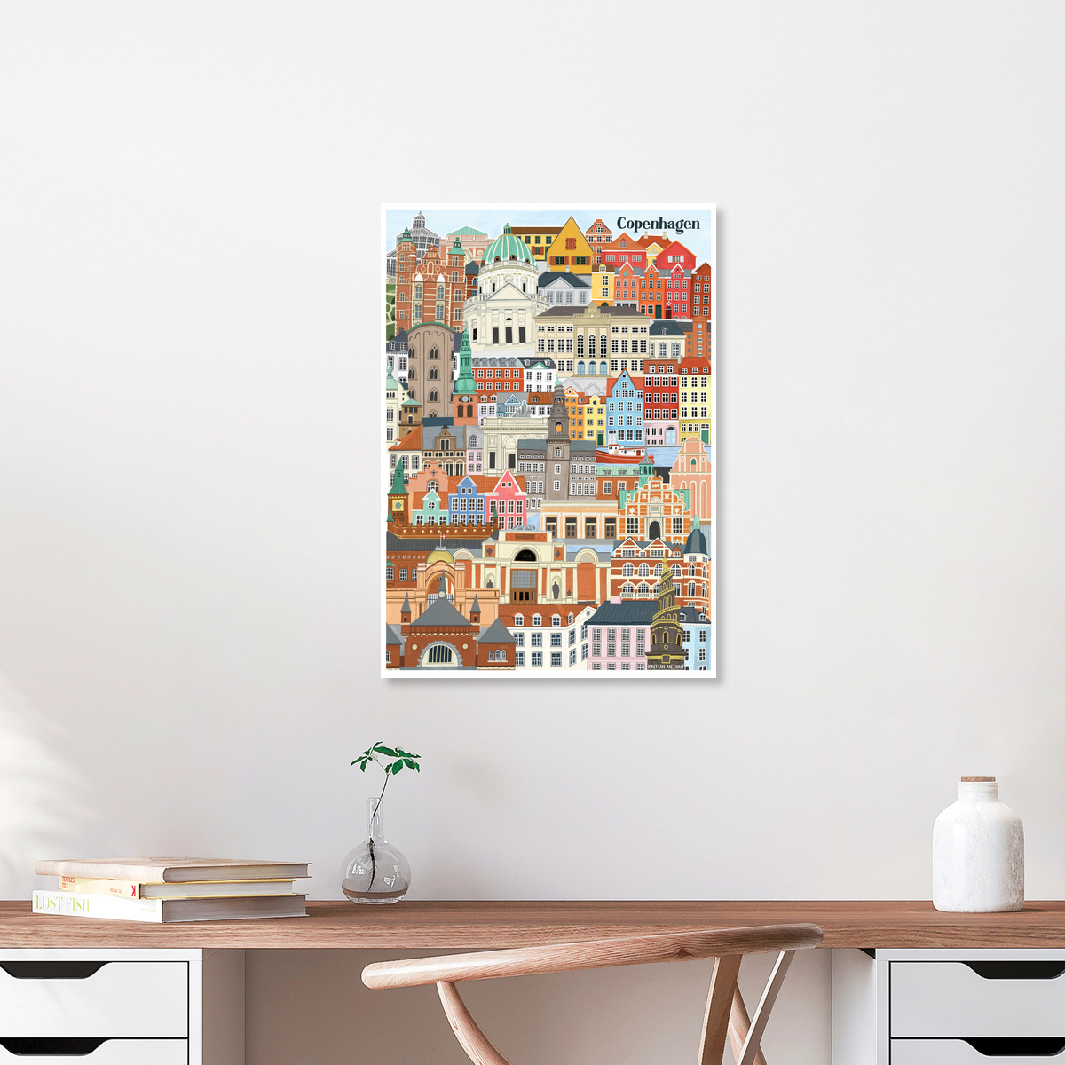 Kaitlin Mechan wall art - 'Copenhagen Map' | Photocircle.net