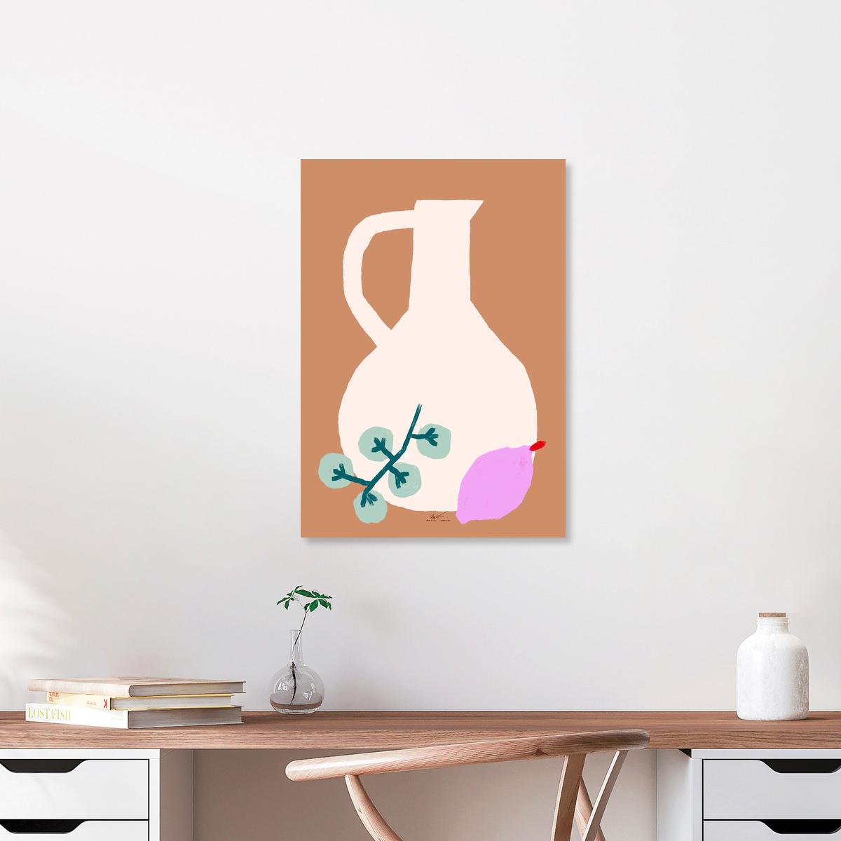 Matías Larraín wall art - 'Vase and Fruits poster' | Photocircle.net