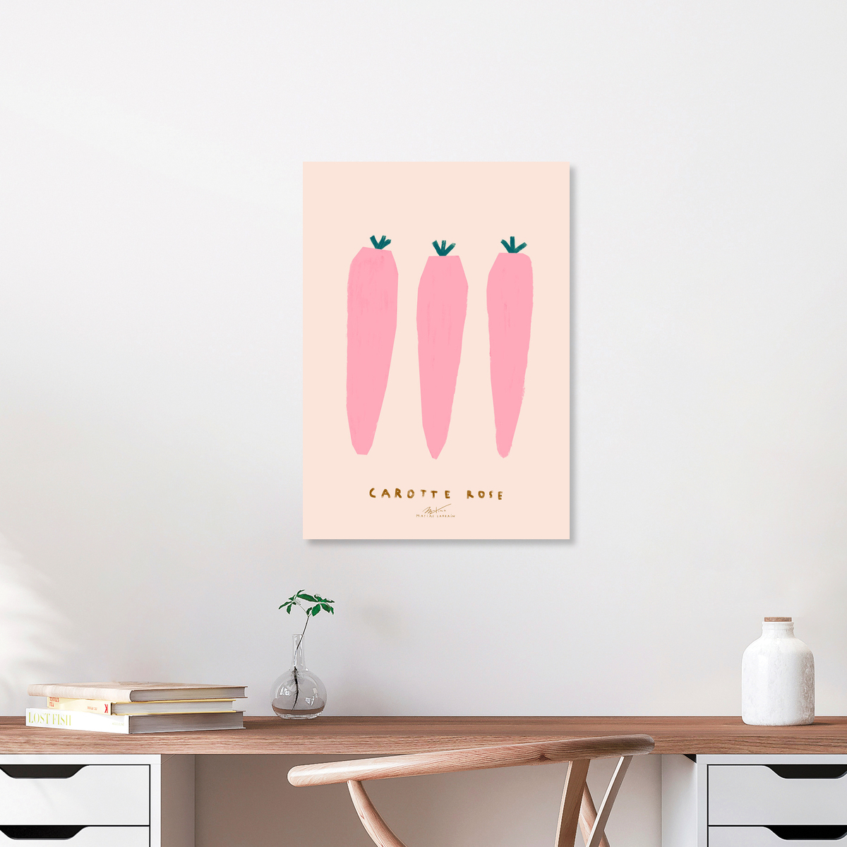 Matías Larraín wall art - 'Carotte Rose' | Photocircle.net