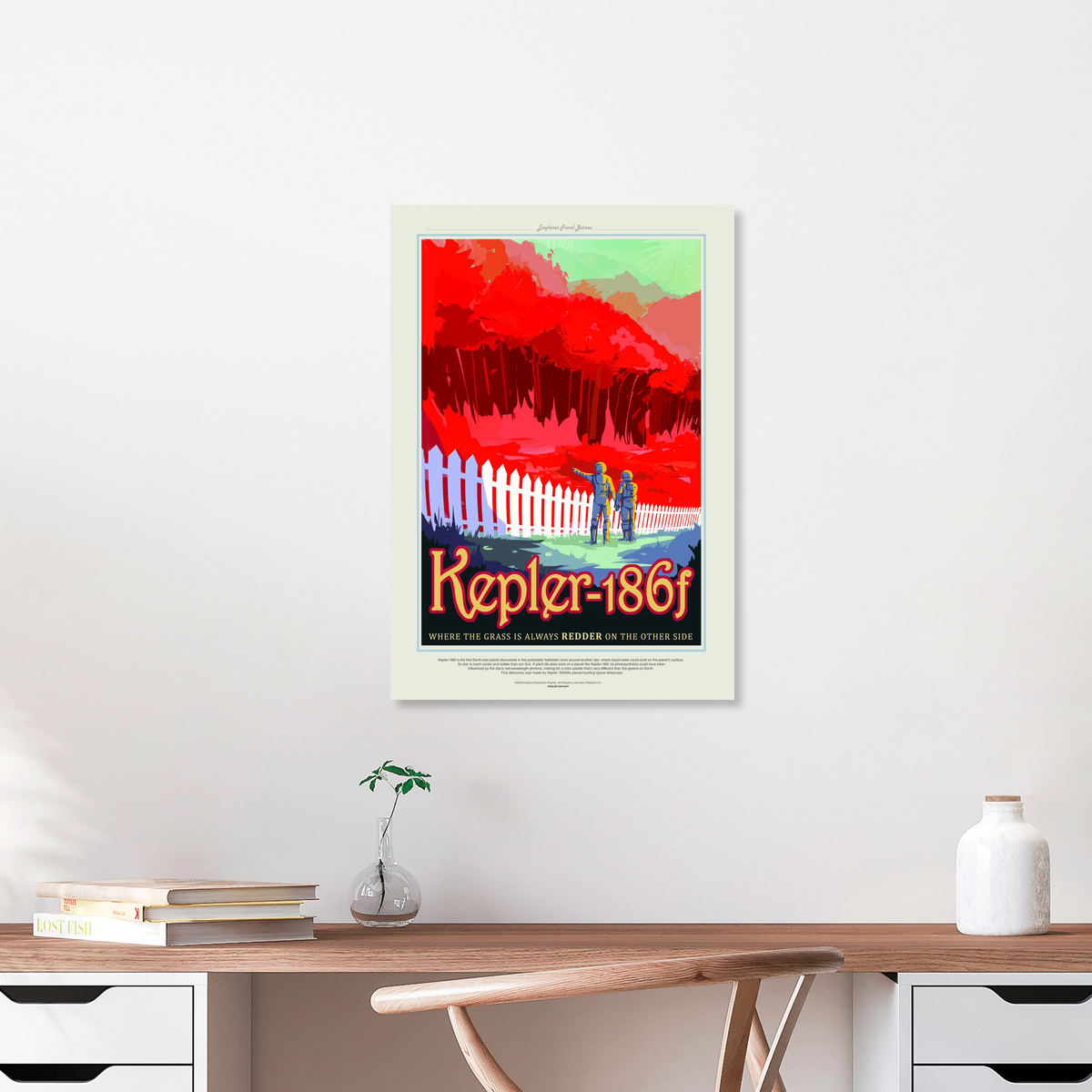 Nasa Visions Poster - 'Kepler-186f, where the grass is always redder on ...