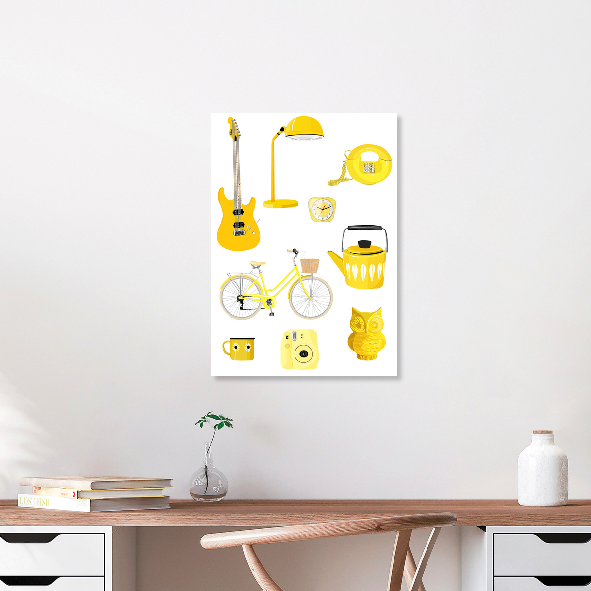 Katherine Blower wall art - 'Retro Yellow' | Photocircle.net
