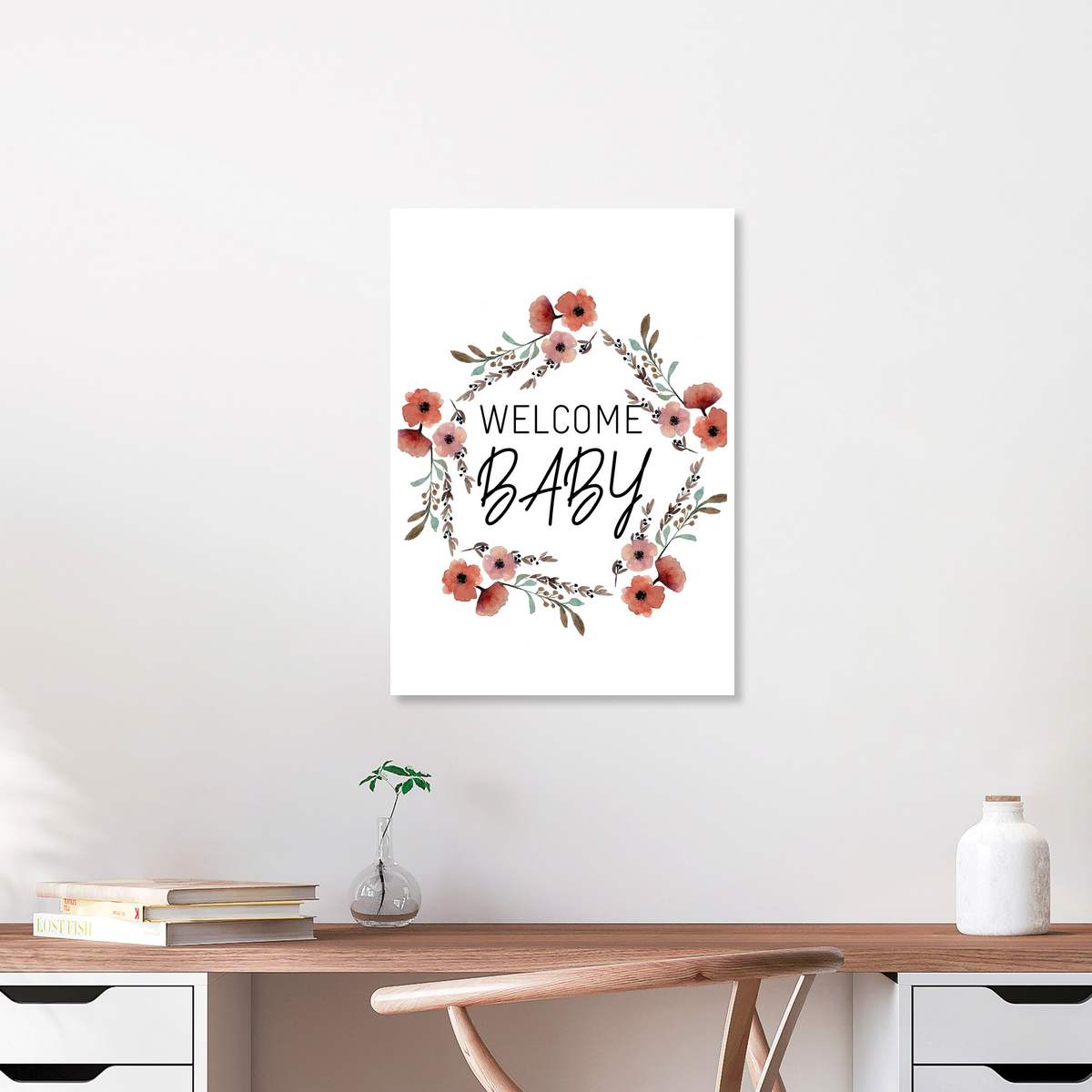 Christina Wolff - 'Kinderbild Welcome Baby Blumenkranz' | Photocircle.net