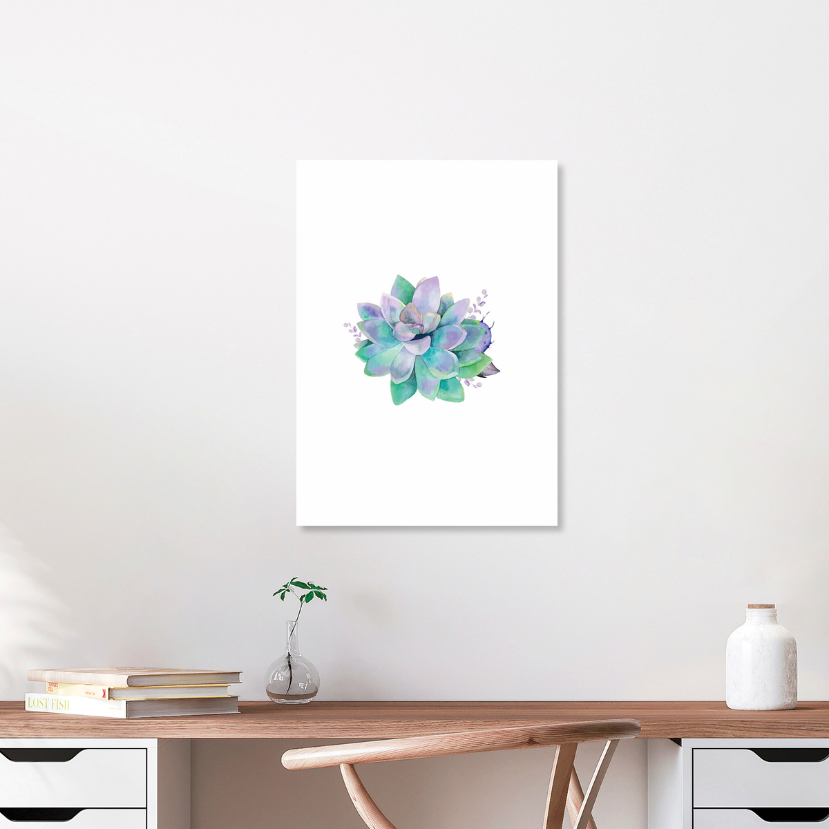 Seven Trees Design wall art - 'Aqua Succulent' | Photocircle.net