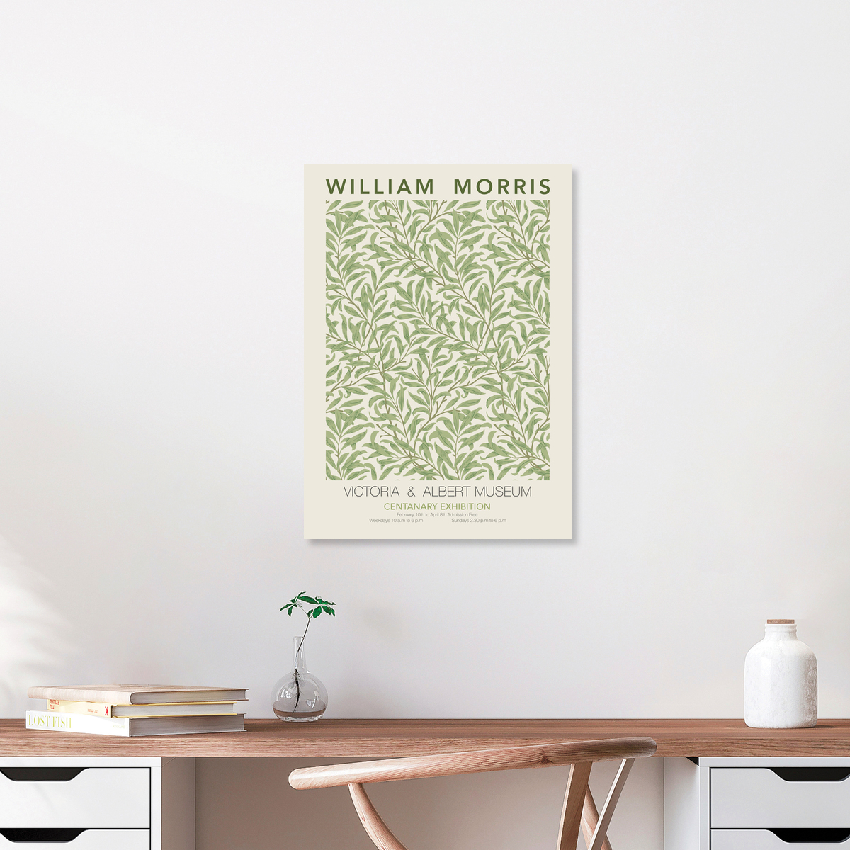 Art Classics wall art - 'William Morris - Green Floral Design ...