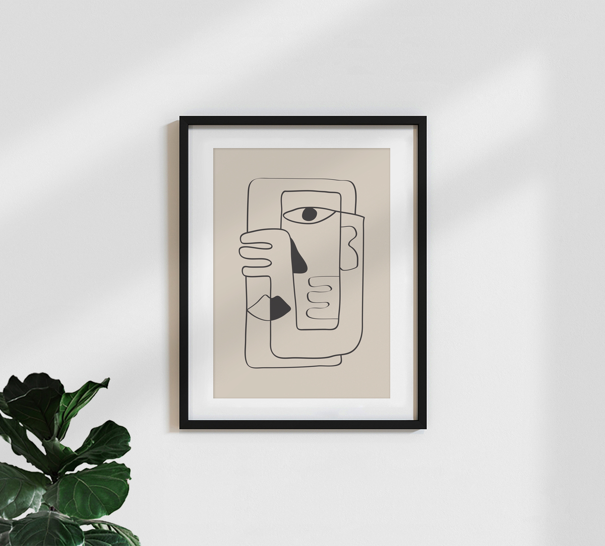 Nikki Thaitanom wall art - 'Abstract Human Face Line Art' | Photocircle.net
