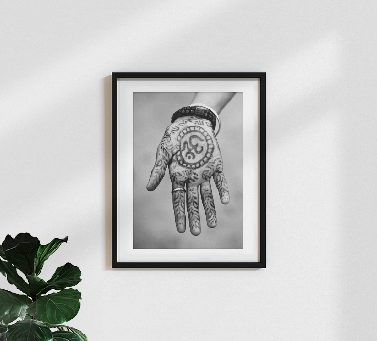 'Hinduism Symbol On A Hand, Maha Kumbh Mela, Allahabad, India ...