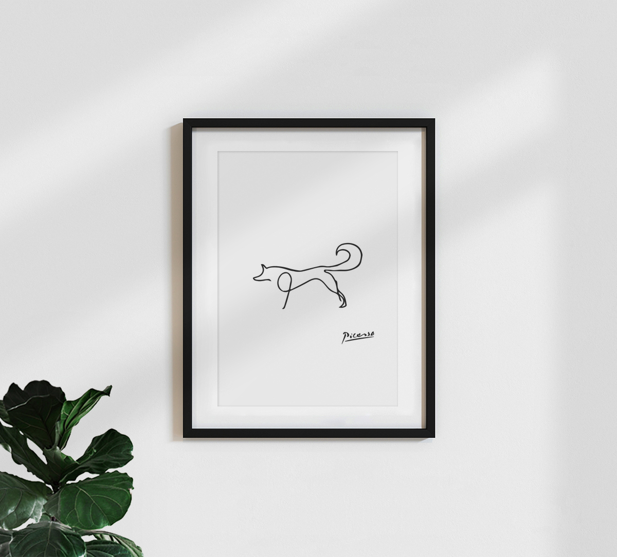 Art Classics wall art - 'Pablo Picasso Fox line drawing black and white ...