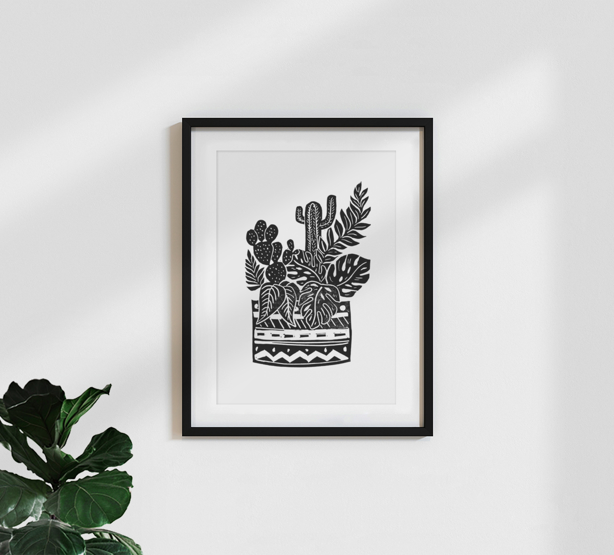 Bianca Green - 'Botanical Pot Block Print' | Photocircle.net