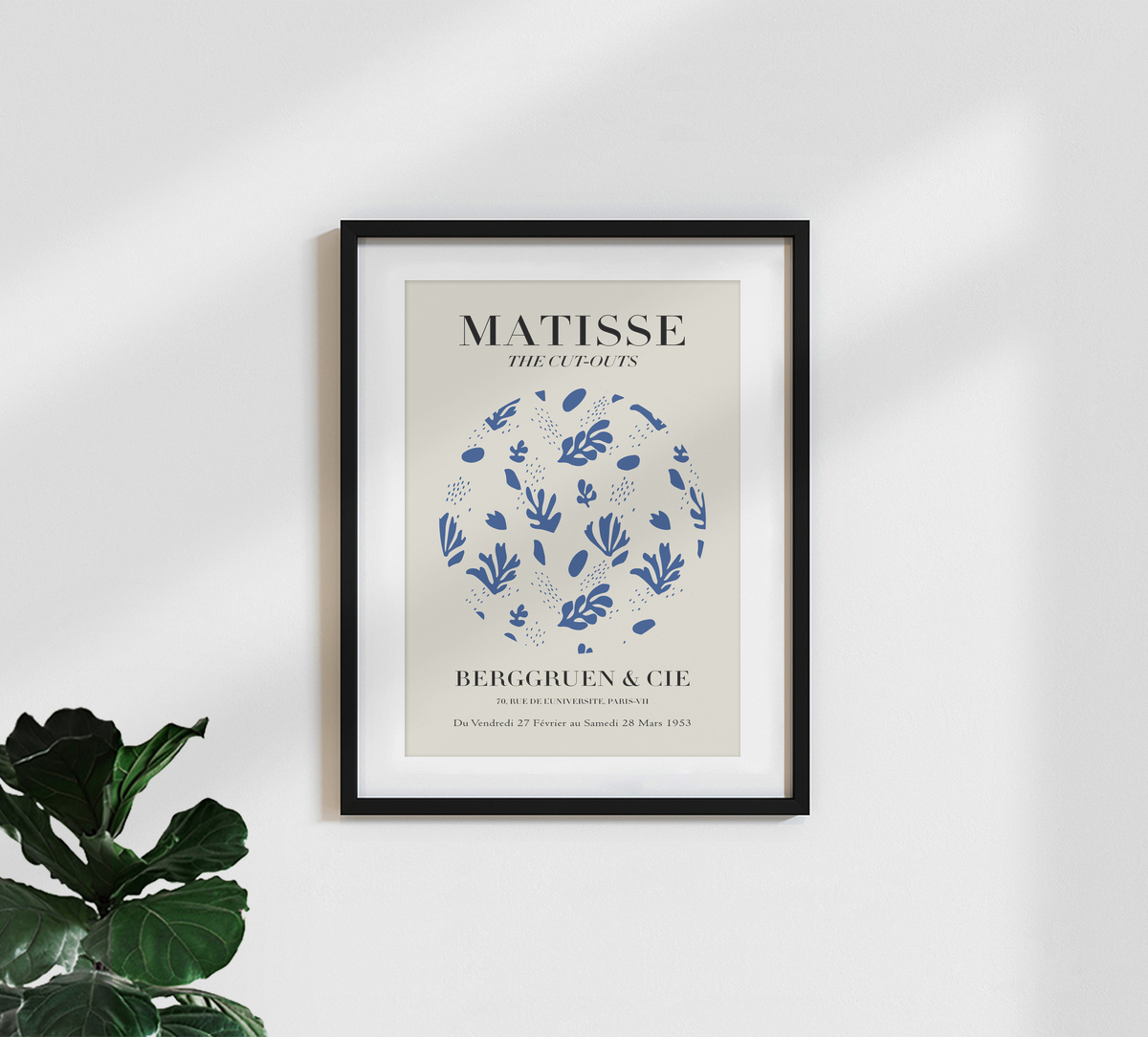 Art Classics wall art - 'Matisse – The Cut-Outs blue / beige' | Photocircle