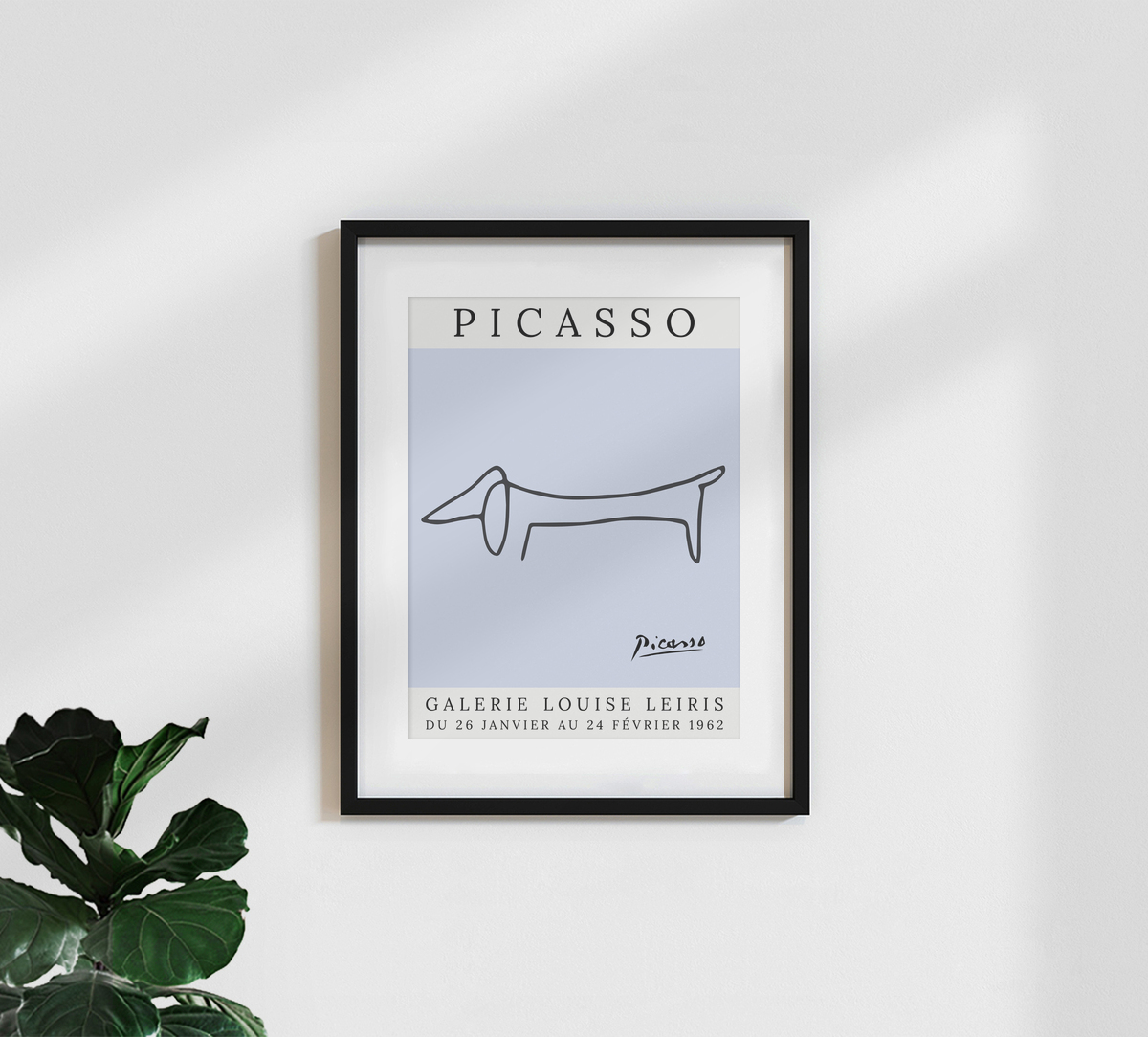 Art Classics wall art - 'Picasso Dog – blue' | Photocircle