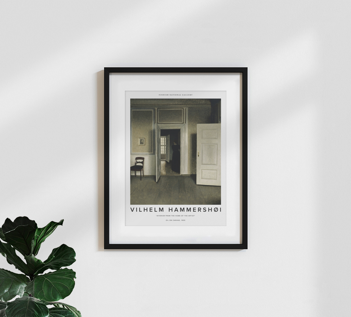 Art Classics wall art - 'Vilhelm Hammershøi: Interior from the Home of ...