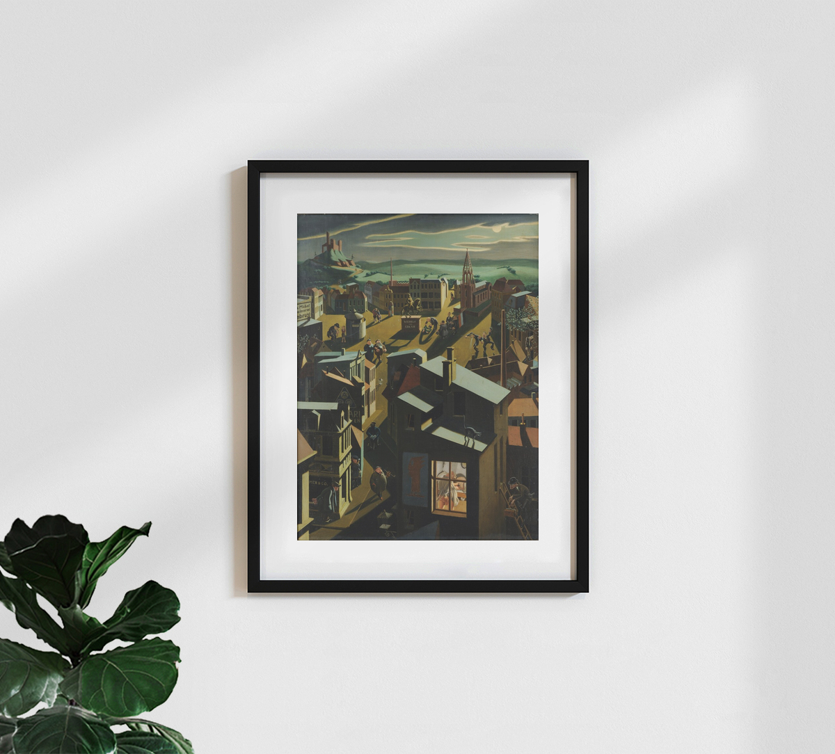 Art Classics wall art - 'Georg Scholtz: German Small Town at Night ...