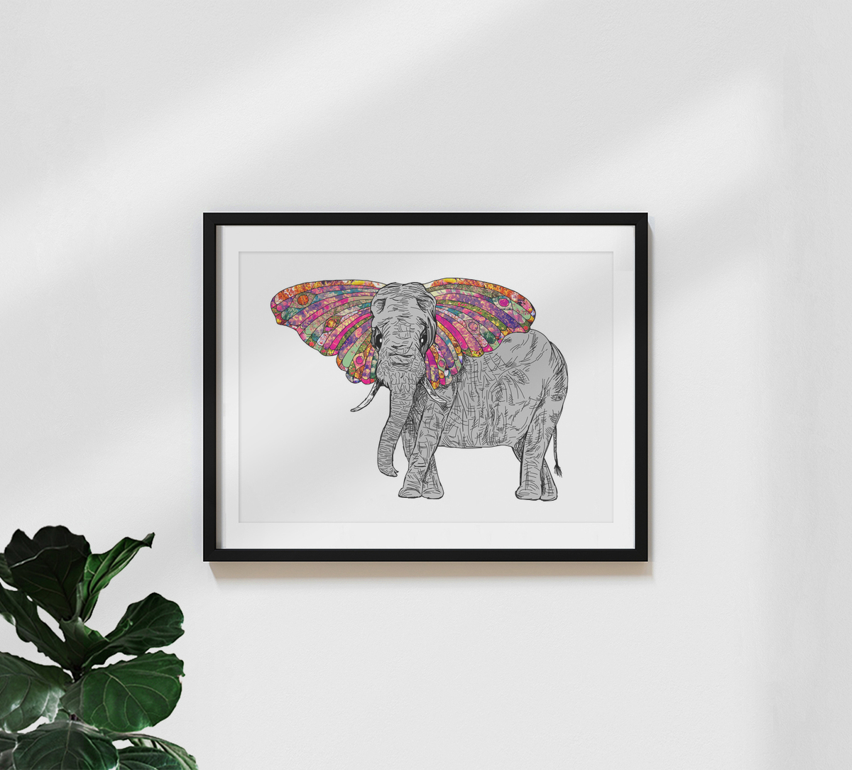 Bianca Green wall art - 'Bella The Happy Butterphant' | Photocircle