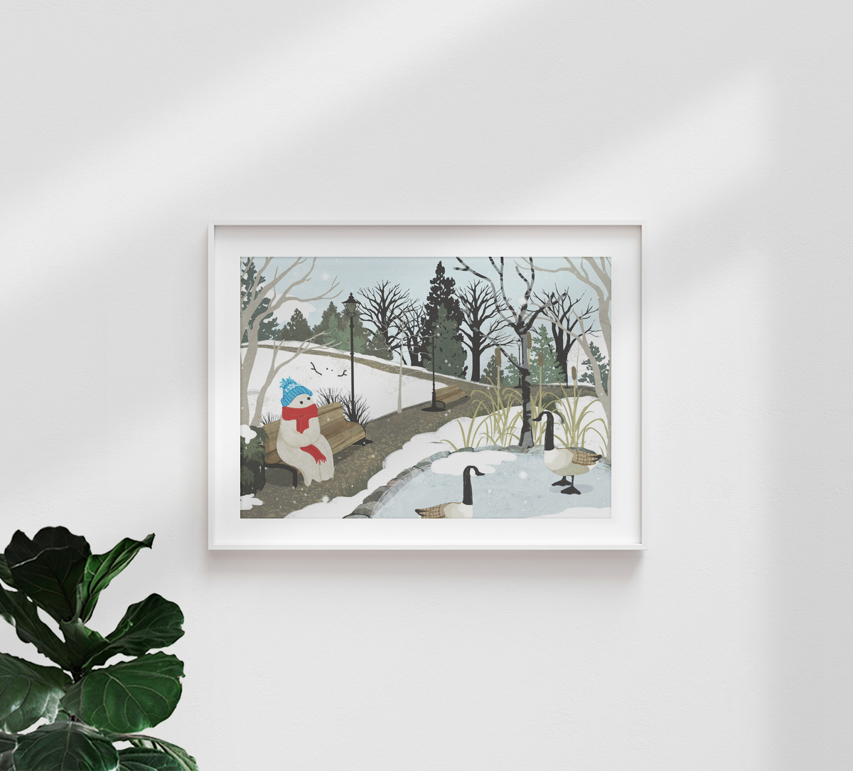Katherine Blower wall art - 'The Duck Pond - Winter' | Photocircle