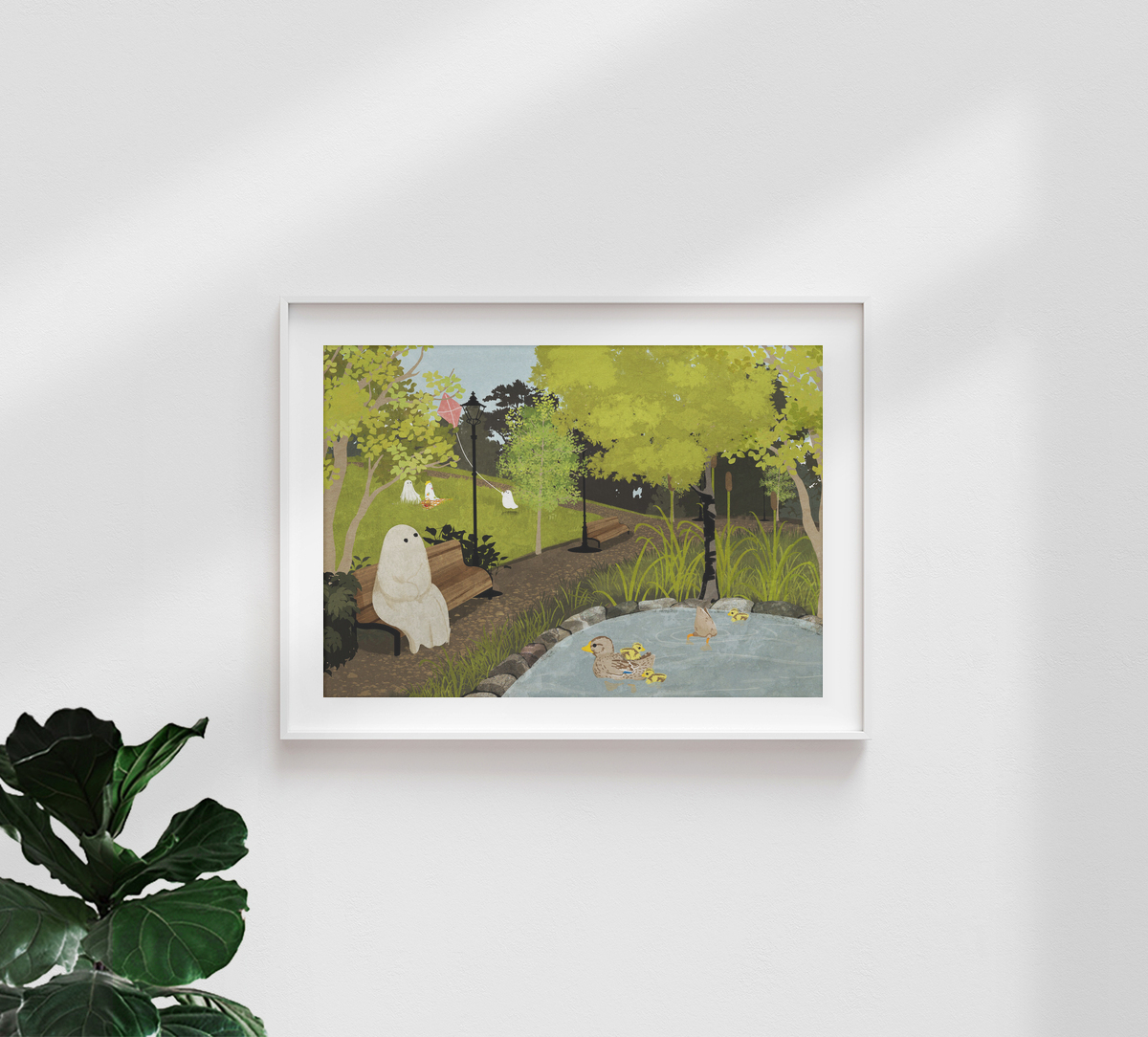 Katherine Blower Poster - 'The Duck Pond - Summer' | Photocircle