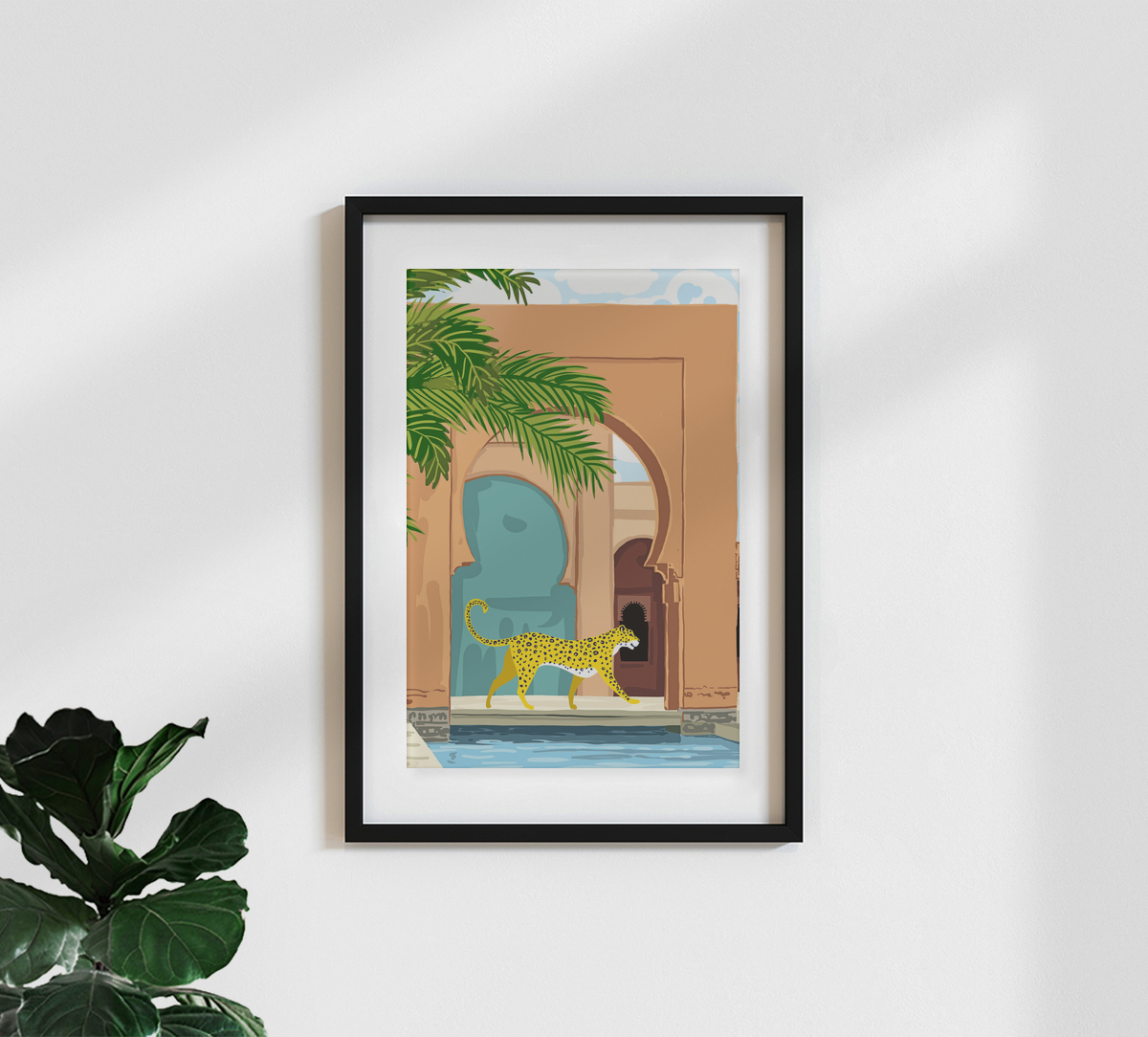 Uma Gokhale Poster - 'Cheetah under the Moroccan arch' | Photocircle