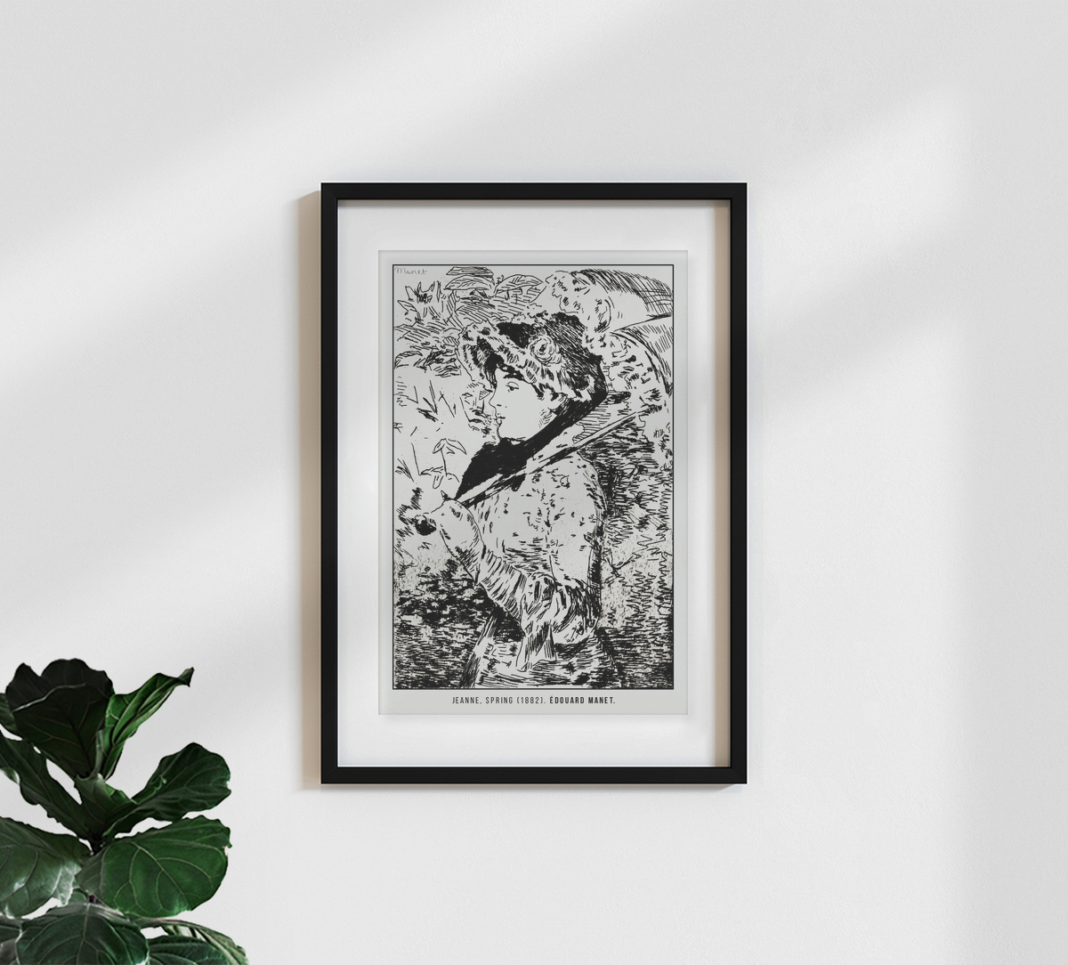 Art Classics wall art - 'Drawing of Jeanne Spring by Edouard Manet ...